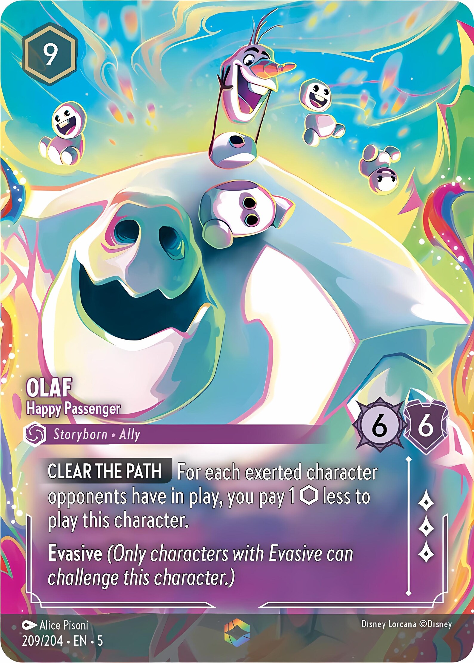 Set 5 Enchanted - Olaf Happy Passenger – Foil Finish – High Quality ...