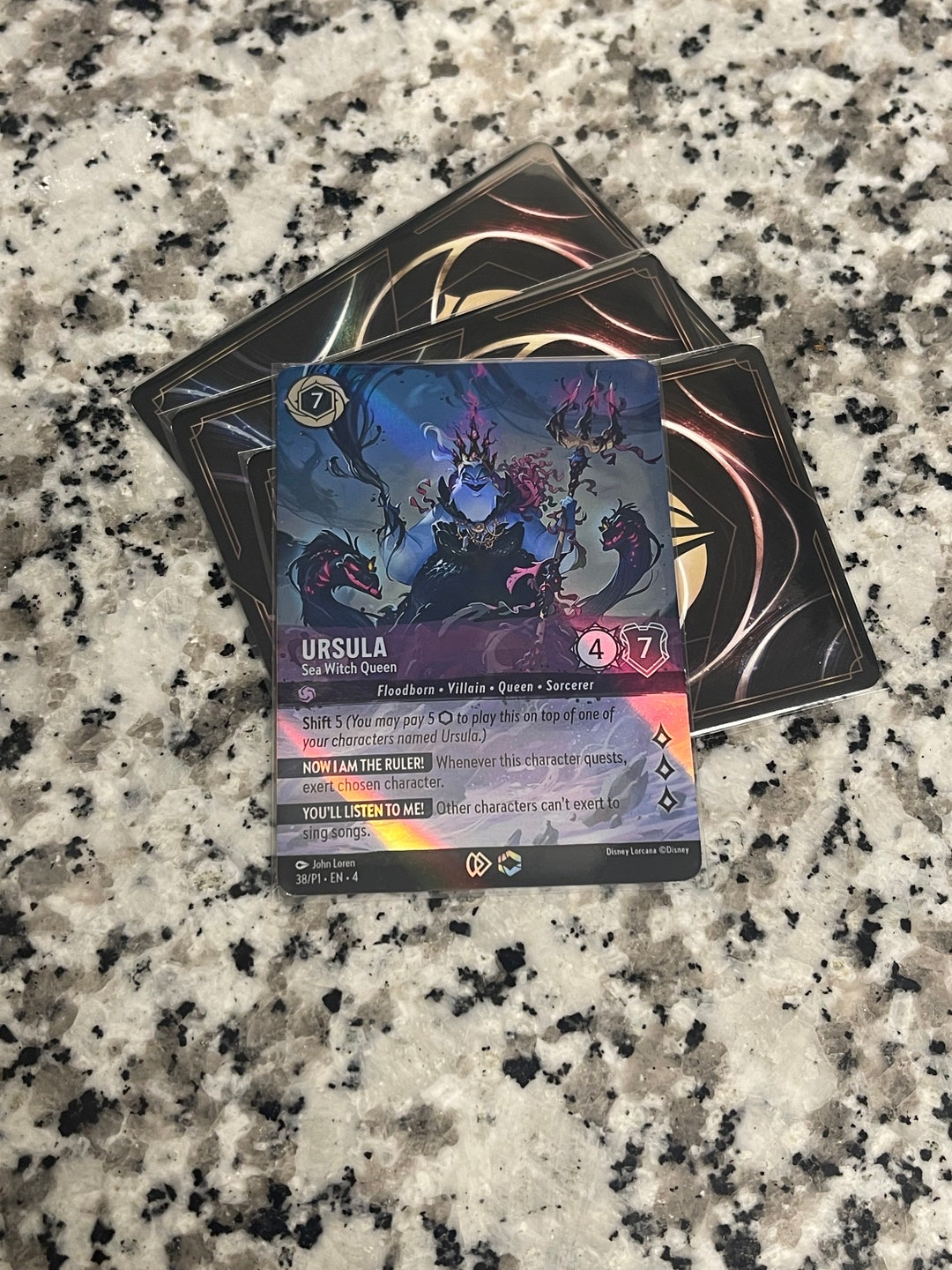 Championship Ursula Sea Witch Queen Lorcana Enchanted Proxy/orca Foil ...