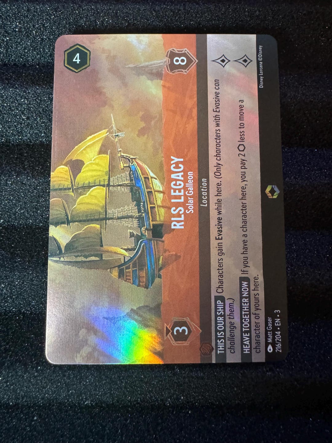 Disney Lorcana Set 3 RLS Legacy Solar Galleon Lorcana Enchanted Proxy ...