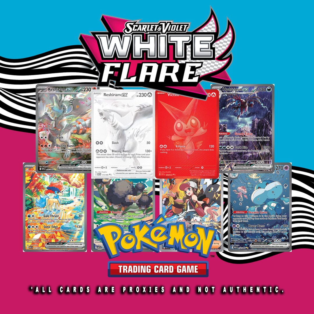 Pokémon Proxy Card – White Flare – Foil Finish – Collector Quality ...