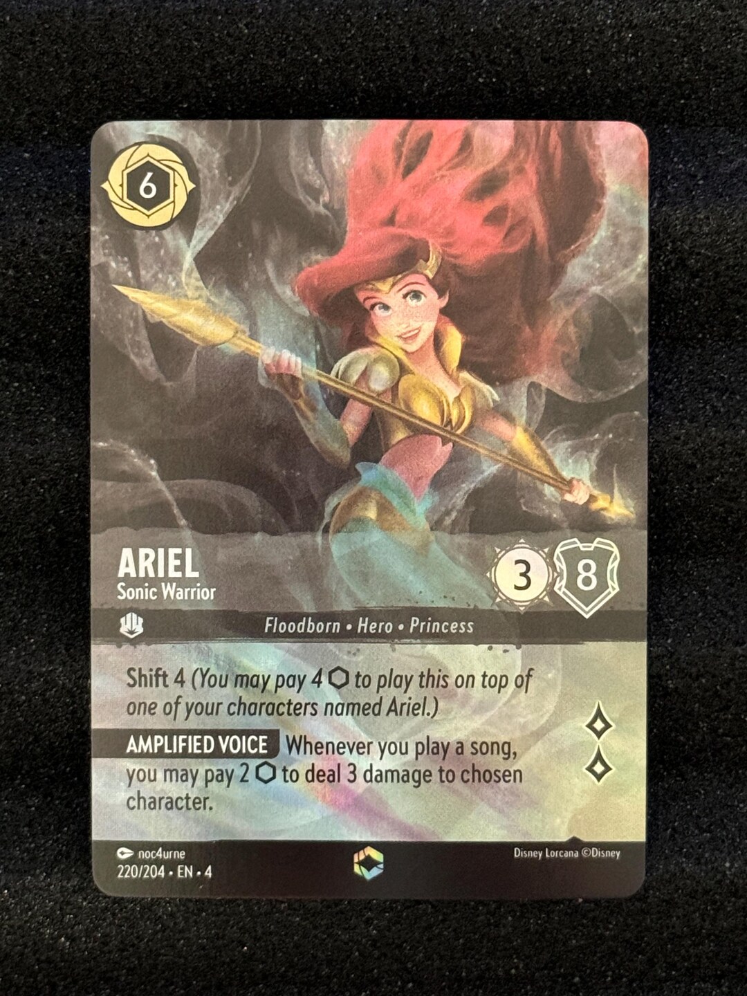 Disney Lorcana Set 4 Ariel Sonic Warrior Lorcana Enchanted Proxy/orca ...