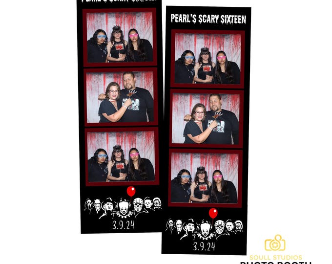 Horror Photo Booth Template | Creepy Photo Booth Strip Template ...