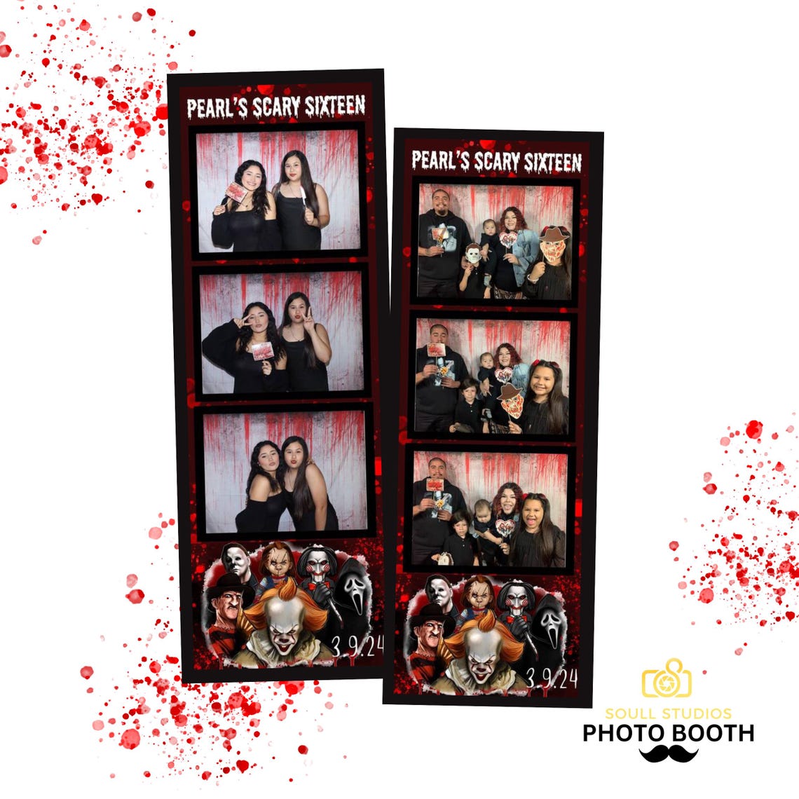 Scary Movie Template, Photo Booth Strip Template, Halloween Photo Booth ...