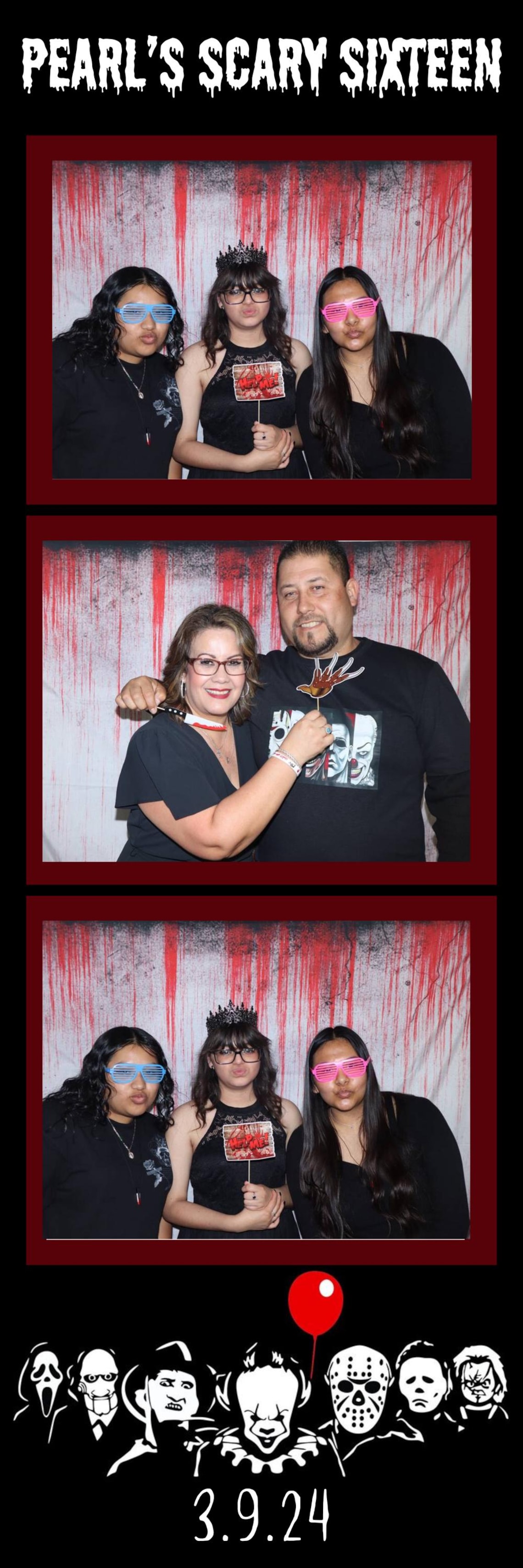 Horror Photo Booth Template | Creepy Photo Booth Strip Template ...