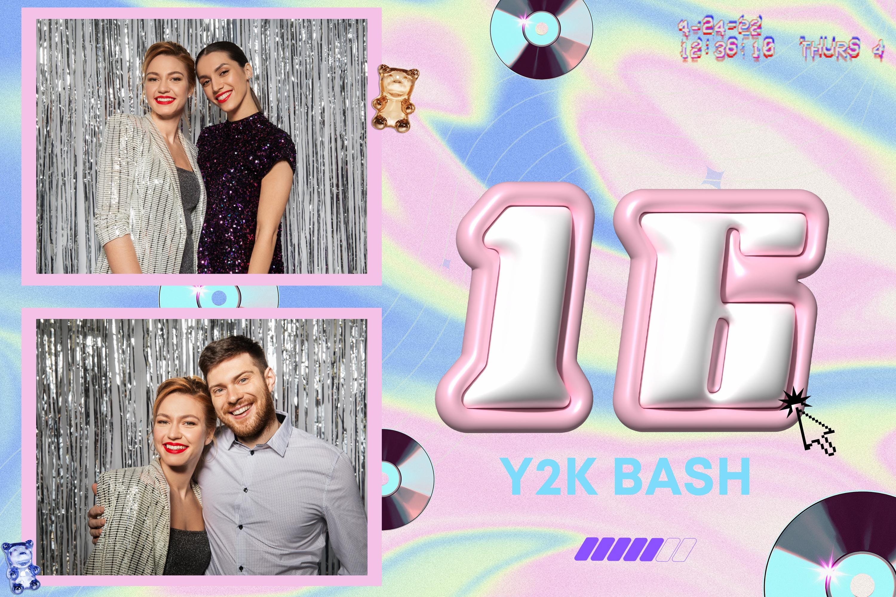 Photobooth Template, Y2k Photo Booth Strip, Y2k Photo Booth Overlay ...