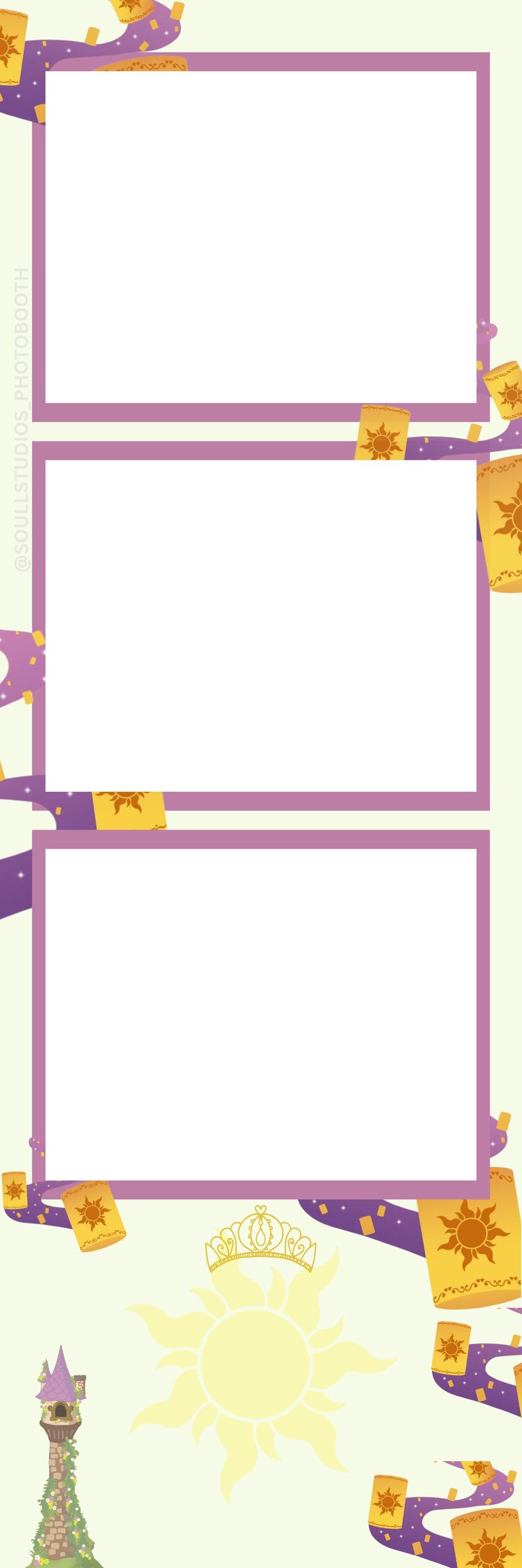 Tangled-inspired Purple and Gold Quinceañera Photo Booth Templatecustom ...