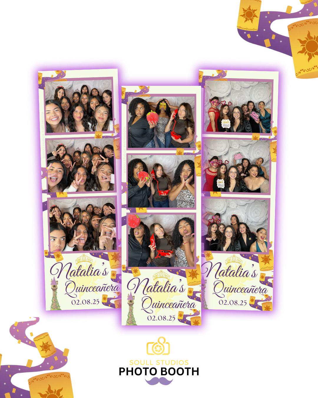 Tangled-inspired Purple and Gold Quinceañera Photo Booth Templatecustom ...