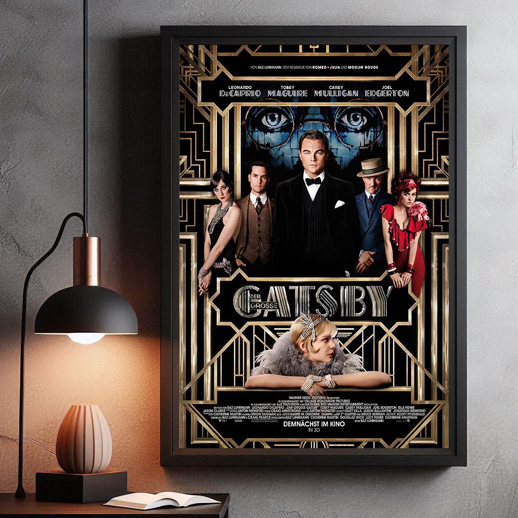The Great Gatsby Movie Poster | High Quality Canvas Print I 2024 Movie ...