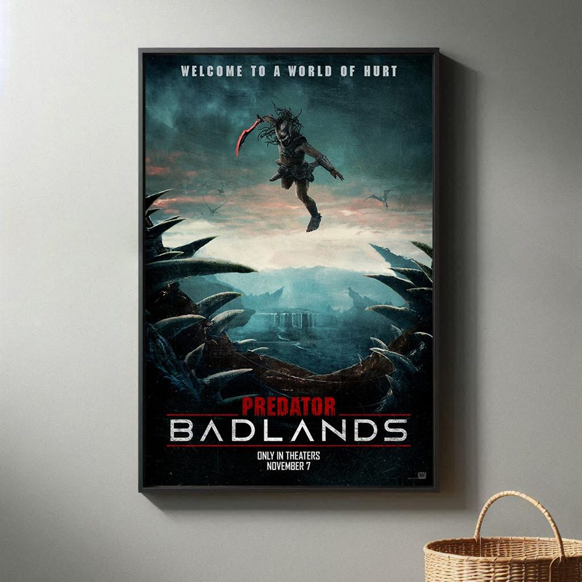 Predator Badlands Movie Poster | High Quality Canvas Print I 2025 Movie ...