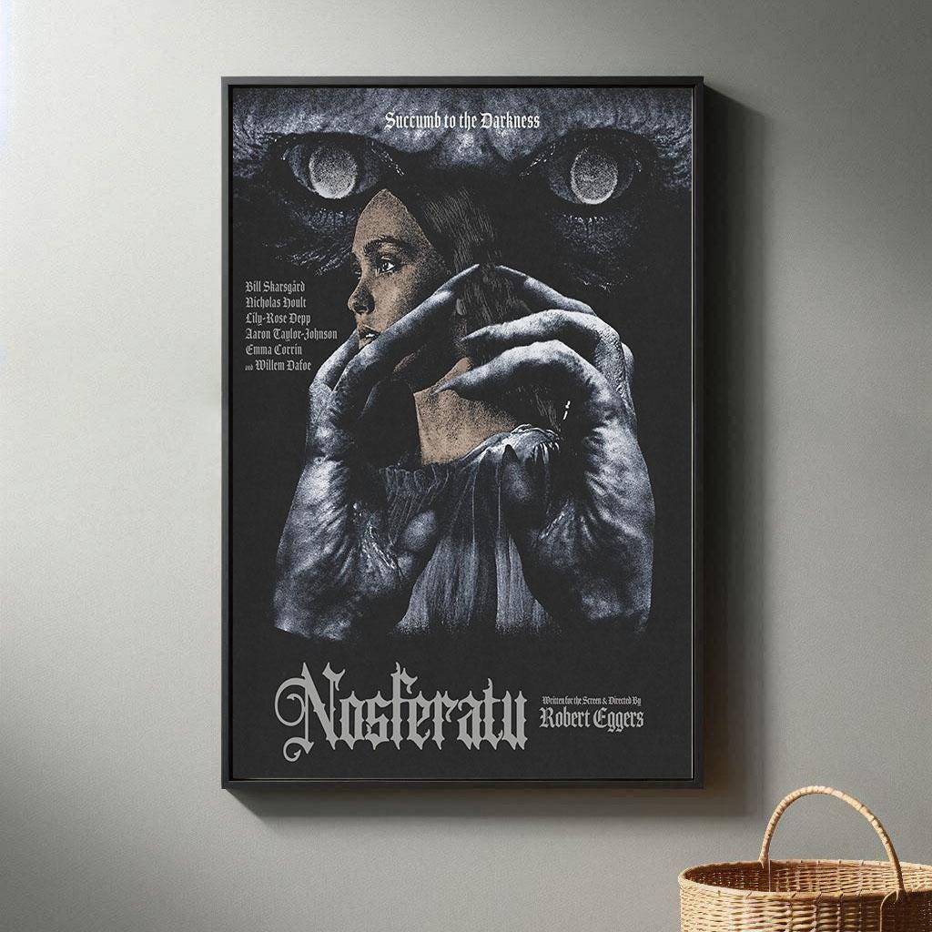 Nosferatu Movie Poster | High Quality Canvas Print I 2024 Movie Poster ...