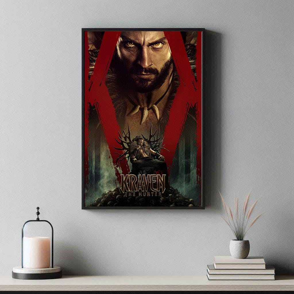 Kraven the Hunter Movie Poster | High Quality Canvas Print I 2024 Movie ...