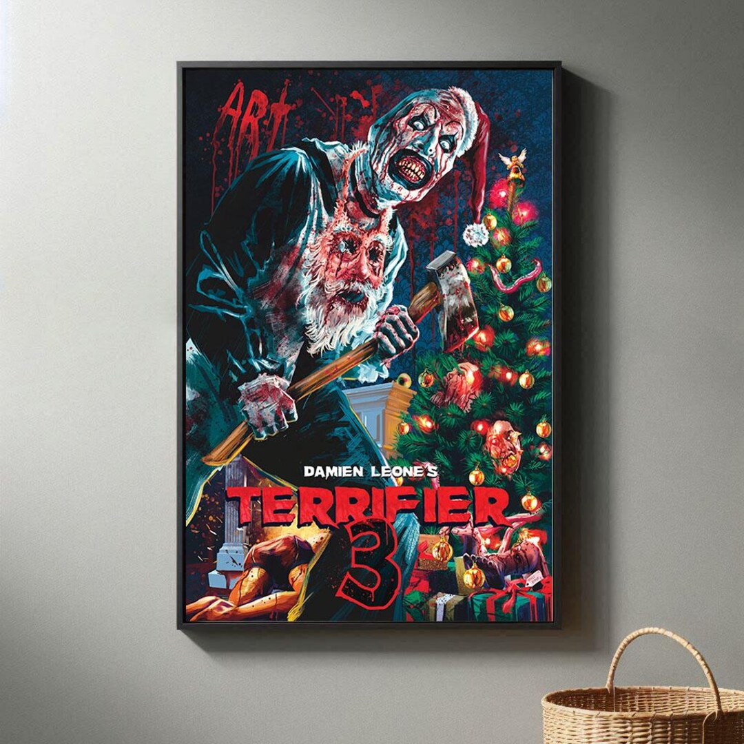 Terrifier 3 Movie Poster High Quality Canvas Print I 2024 Movie Poster ...
