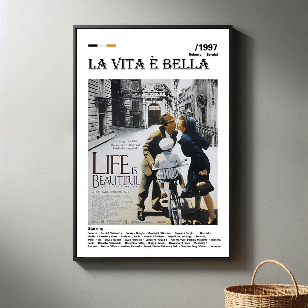 La Vita è Bella Movie Poster | High Quality Canvas Print I Minimalist ...