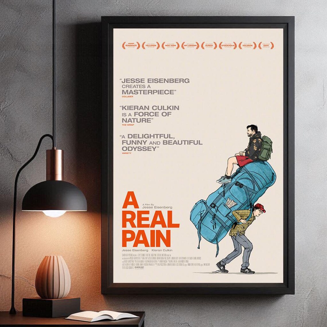 A Real Pain Movie Poster High Quality Canvas Print I 2024 Movie Poster ...