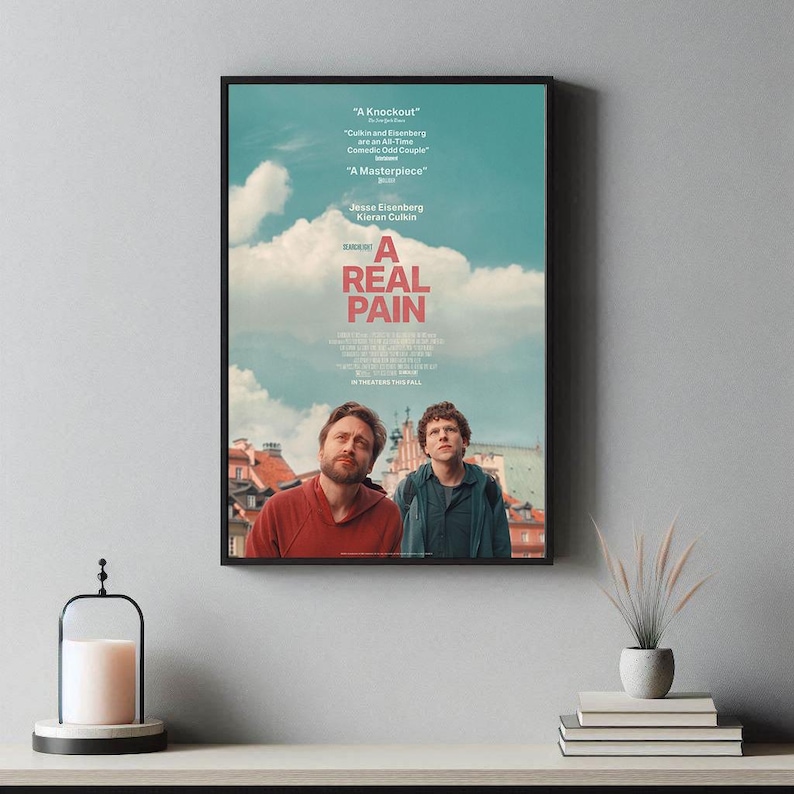 A Real Pain Movie Poster | High Quality Canvas Print I 2024 Movie ...