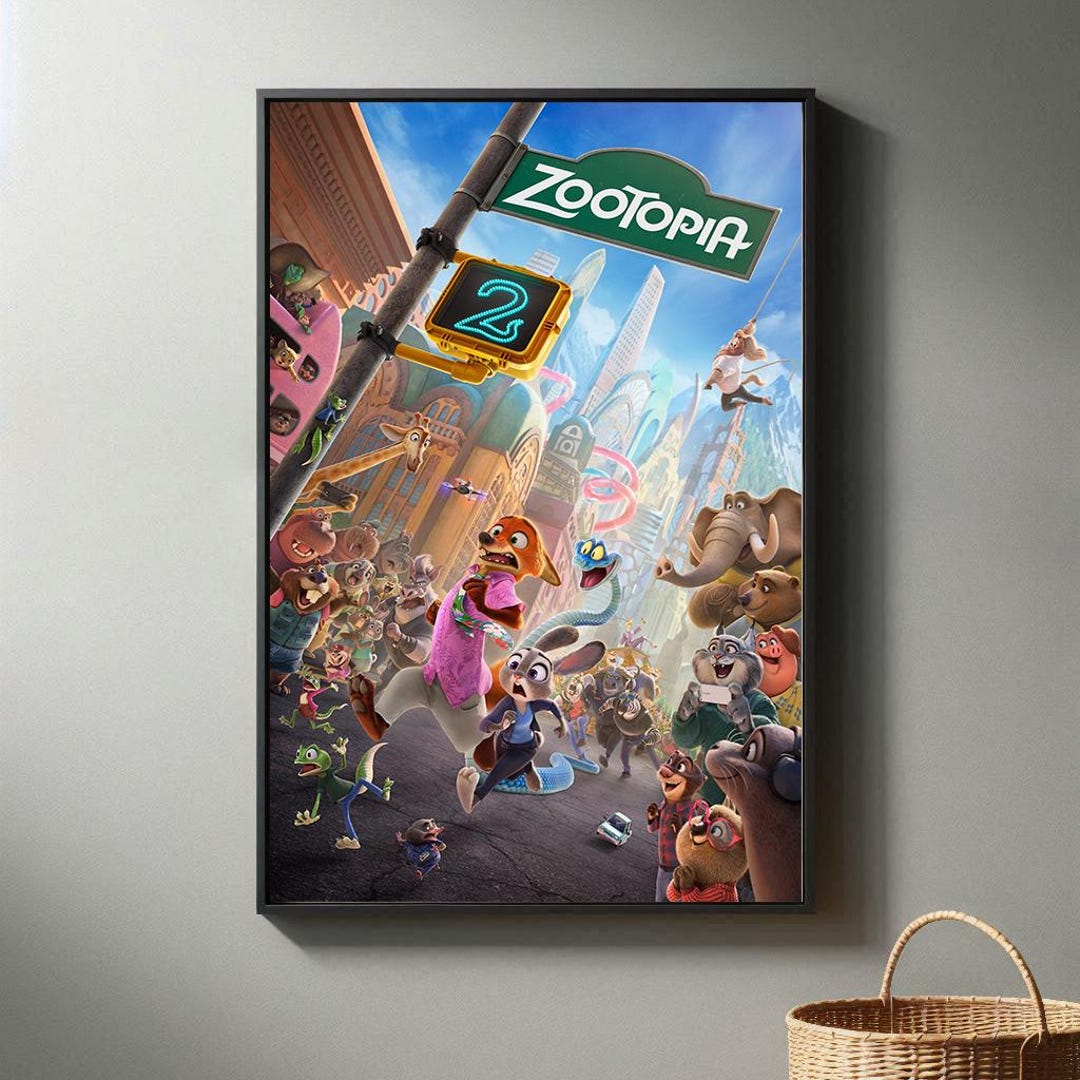 Zootopia 2 Movie Poster | High Quality Canvas Print I 2025 Movie Poster ...
