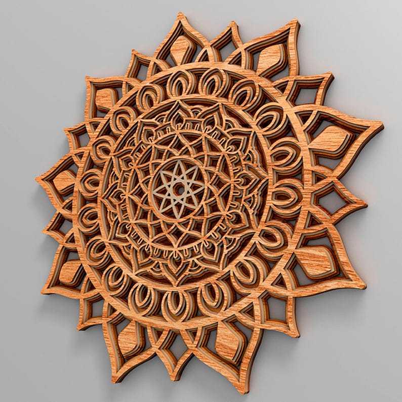MANDALA Laser Cut SVG, DXF, Cdr Files. Art Laser Engraved. Cnc Patern ...