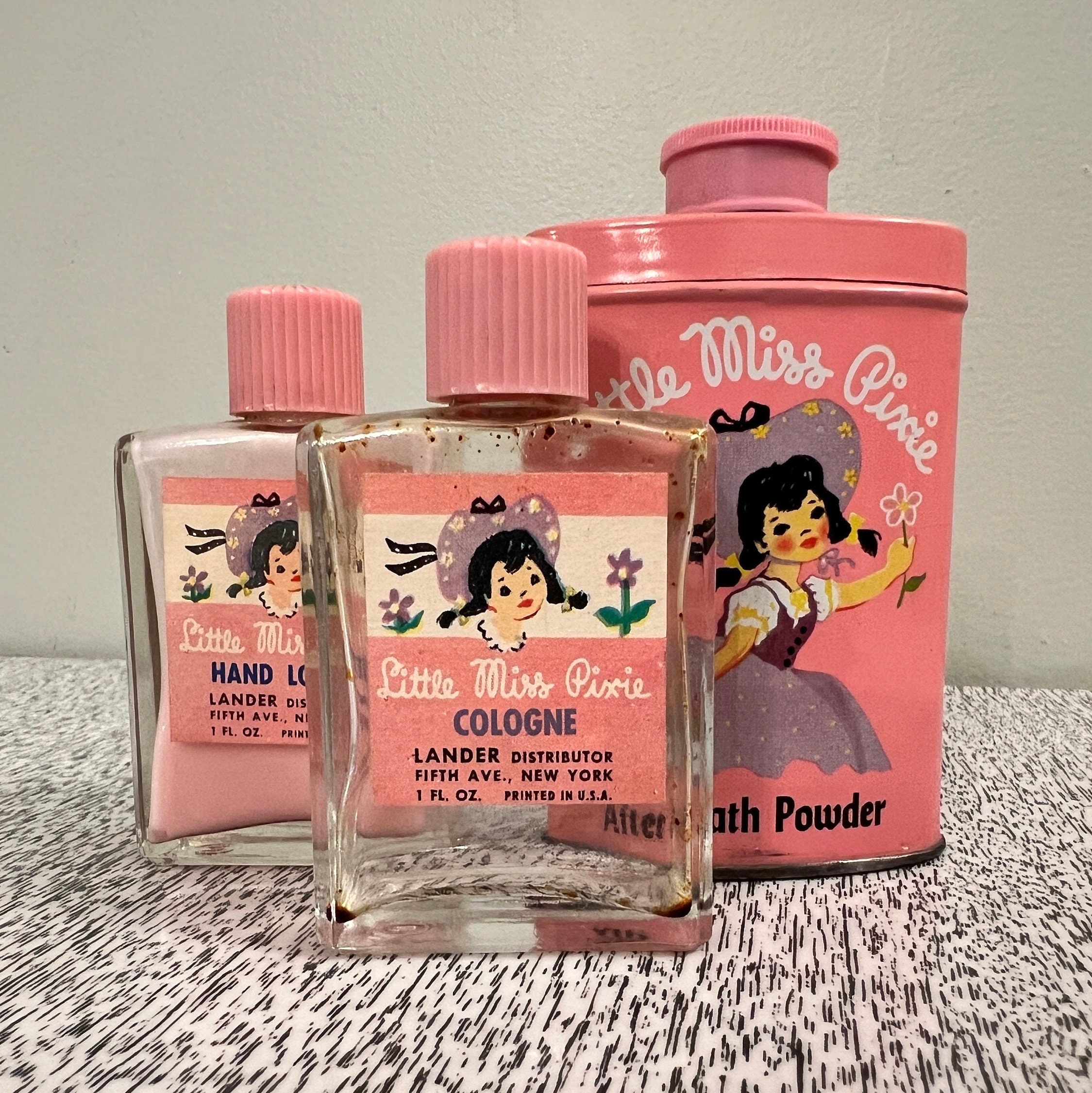 Vintage Girls Perfume Bottles, Powder, Little Miss Pixie, 1950s/1960s ...