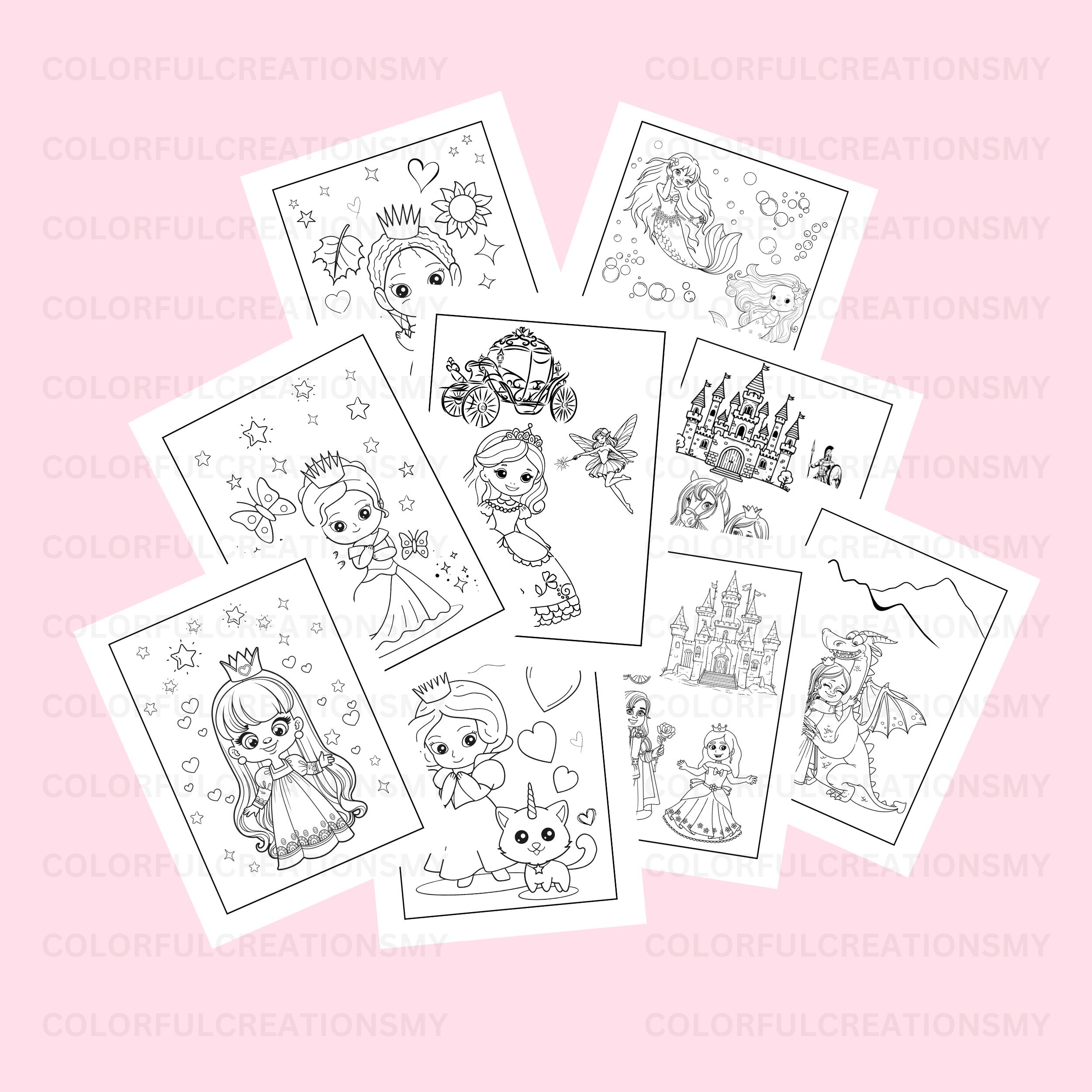 Fairy Tale and Princess Coloring Page, Magical Fairy Tale Adventures ...