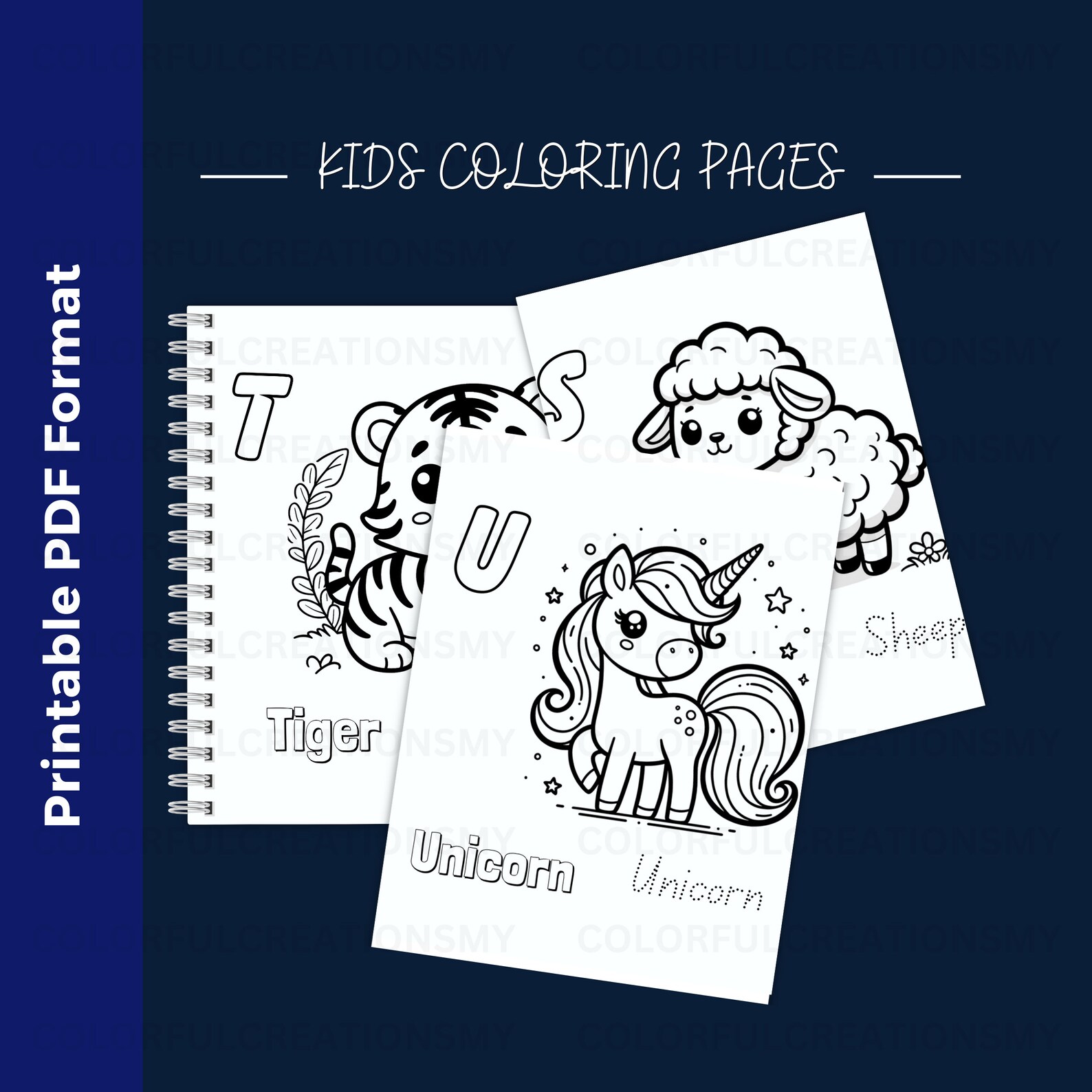 Cute Animal Coloring & Letter Tracing| Alphabet Coloring Book| Engaging ...