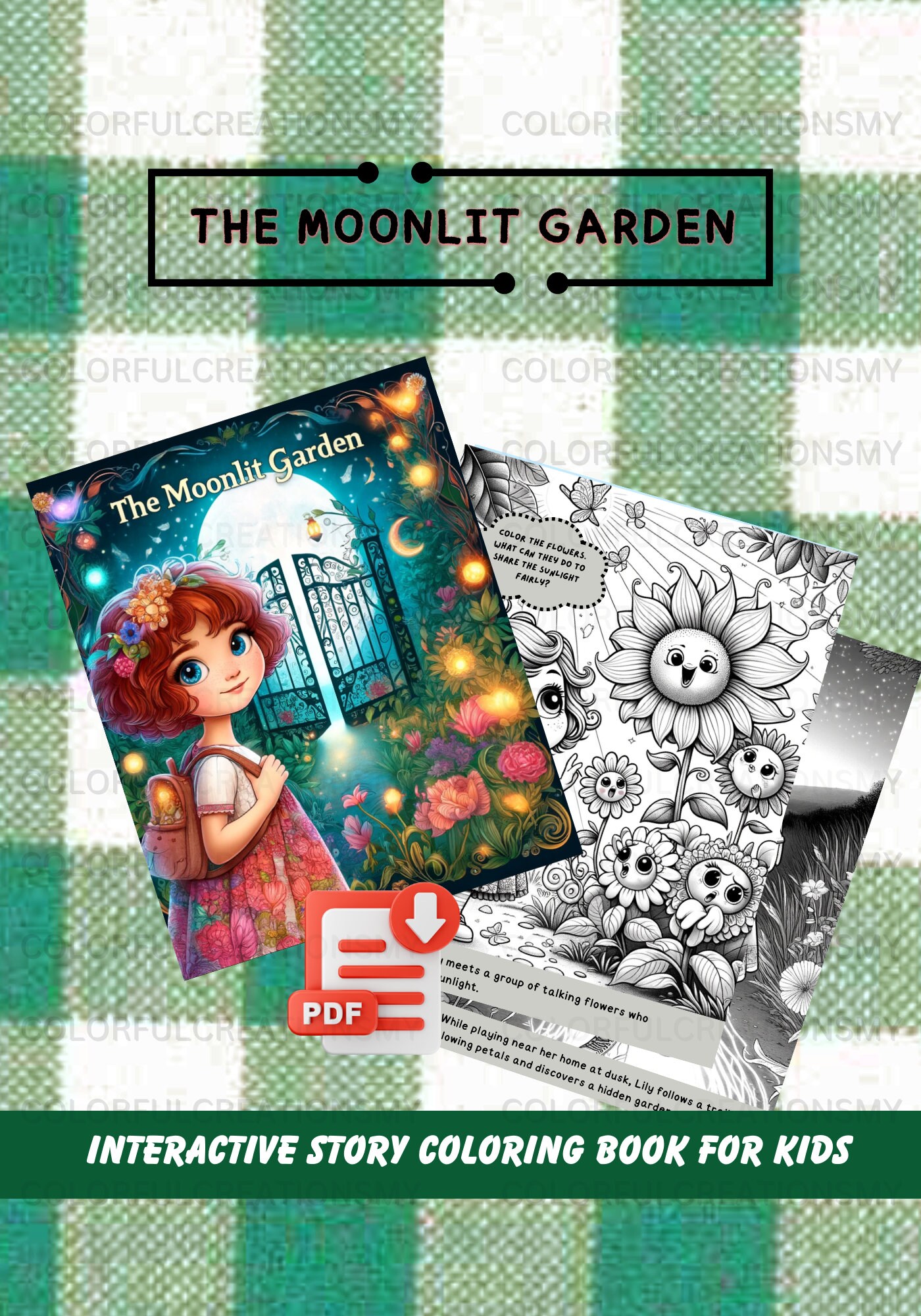Interactive Storytelling Digital Coloring Book - the Moonlit Garden ...