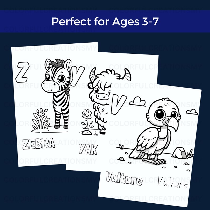 Cute Animal Coloring & Letter Tracing| Alphabet Coloring Book| Engaging ...