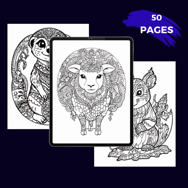 50 Wildlife Mandala Coloring Pages Relaxing Coloring Pages Printable ...