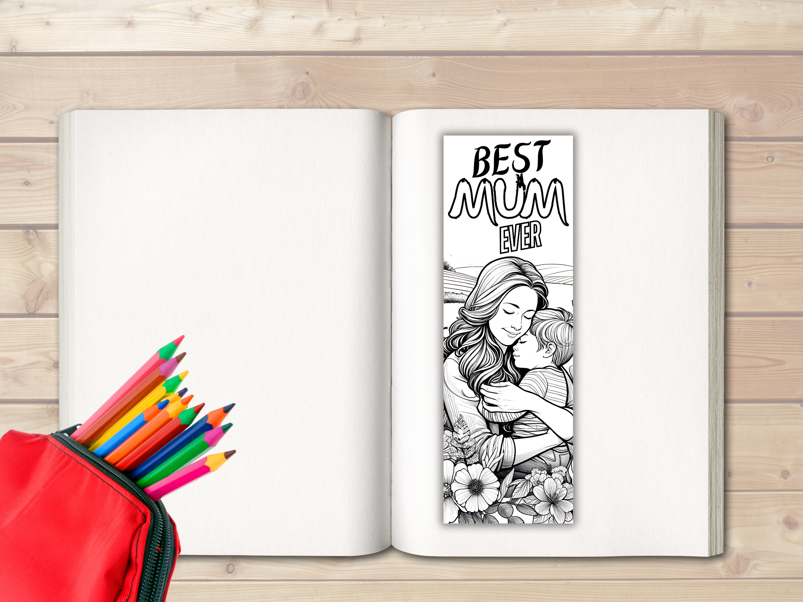 Mother's Day Printable Bookmarks Set, Downloadable Bookmarks for Book ...