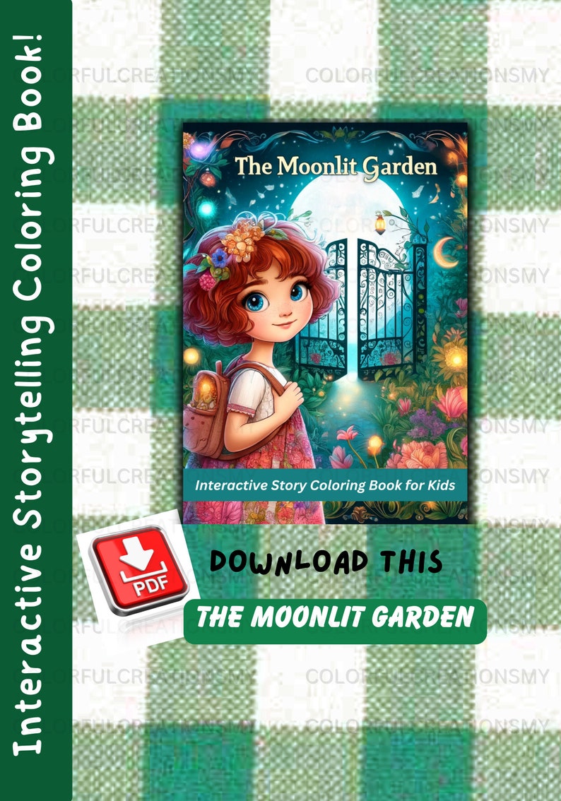 Interactive Storytelling Digital Coloring Book - the Moonlit Garden ...
