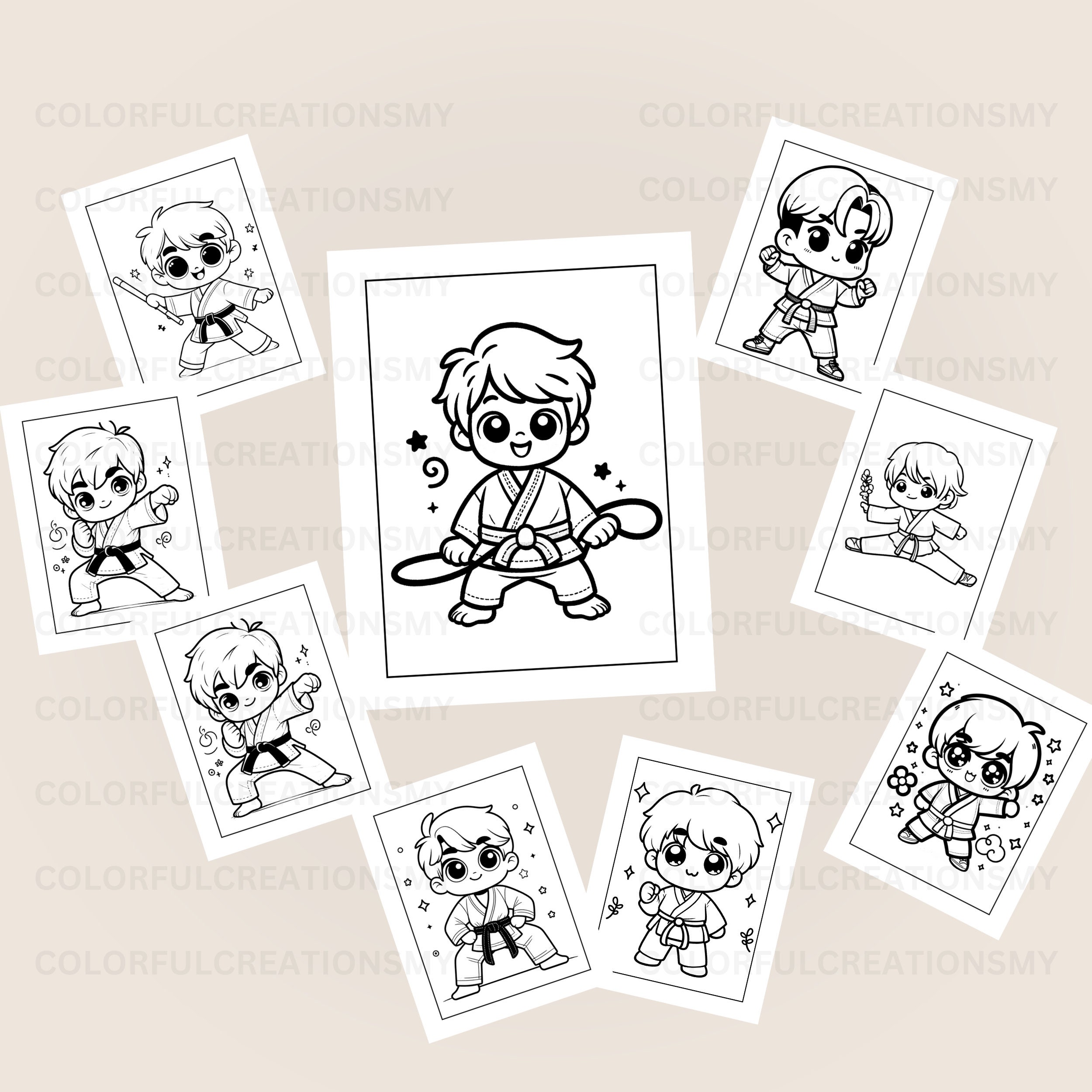 30 Dynamic Martial Arts Coloring Pages for Kids - Fun and Engaging ...