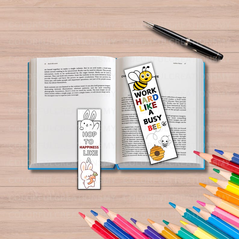 Printable Animal-themed Coloring Bookmarks With Motivational Quotes ...