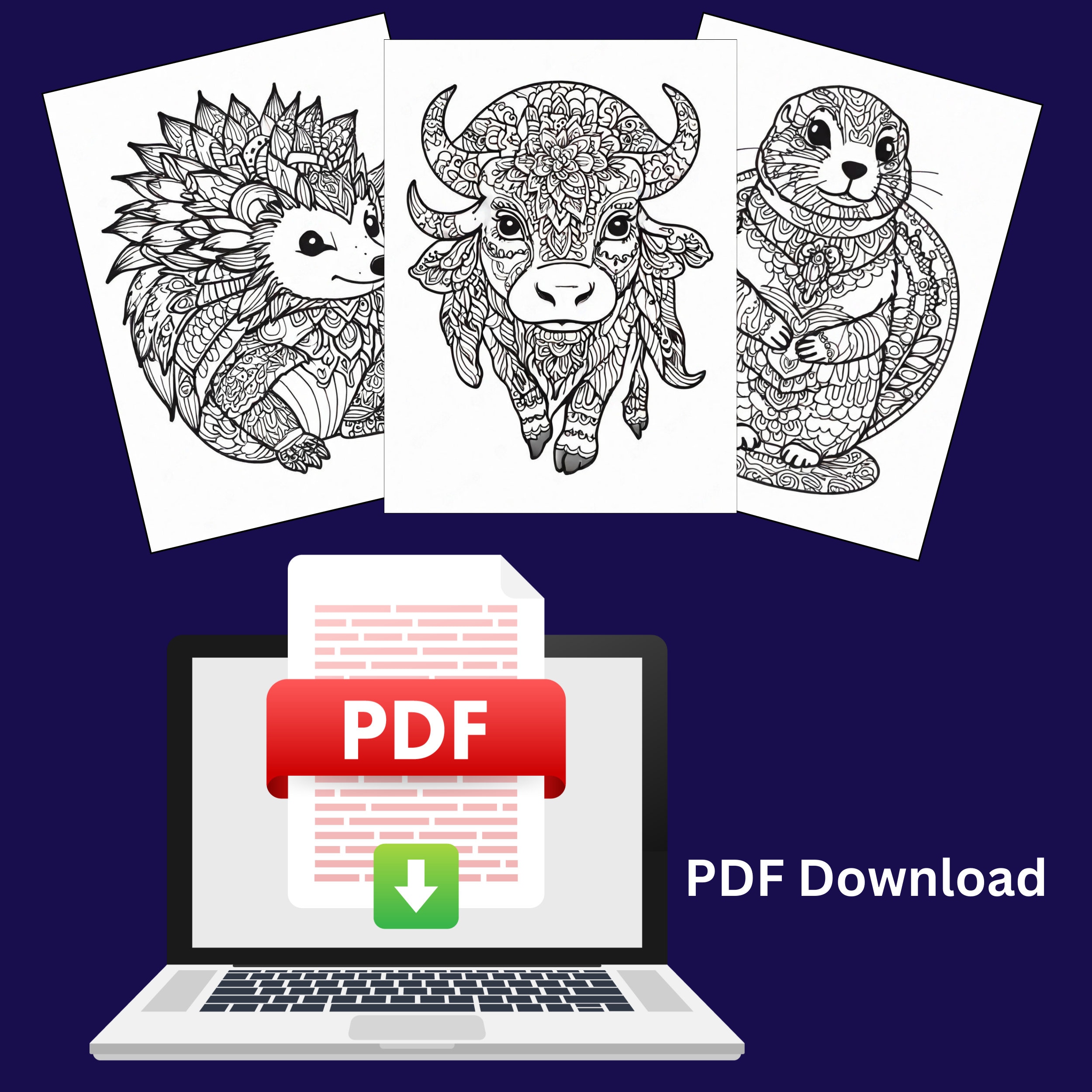 50 Wildlife Mandala Coloring Pages Relaxing Coloring Pages Printable ...