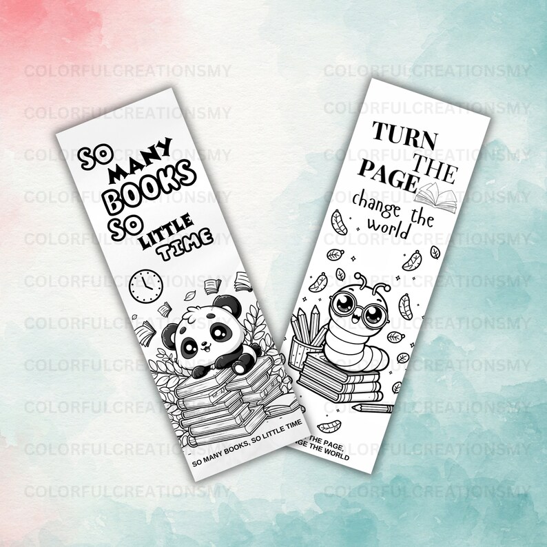 Printable Bookmarks Set, Downloadable Bookmarks for Book Lovers ...