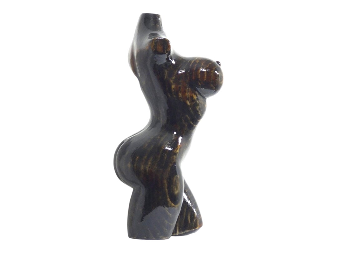 Wooden Female Nude Statue – Handmade Abstract Body Carving – Polished ...