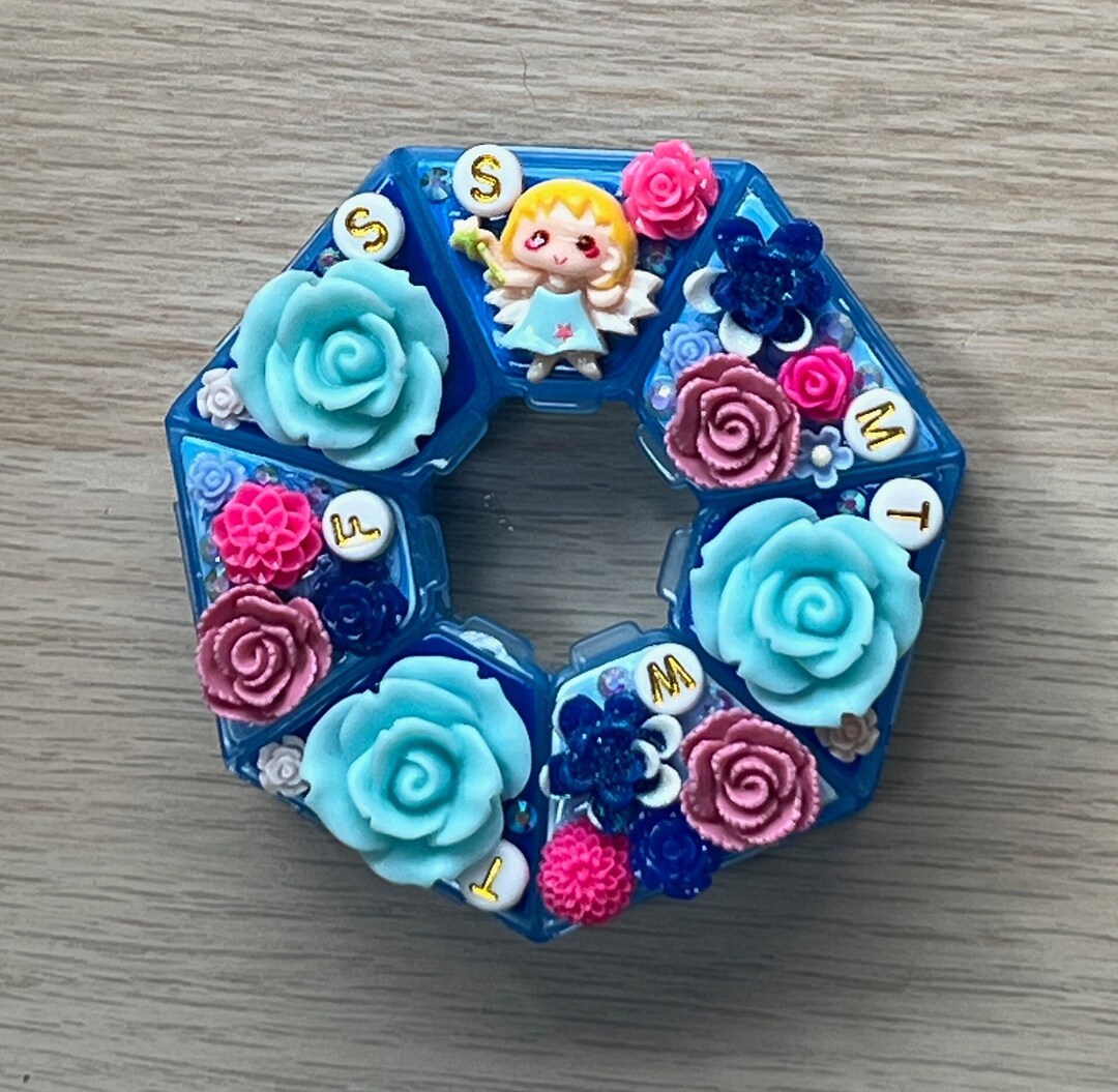 Embellished 7 Day Pill Organizer: Fairy Tale Travel Pill Box - Etsy