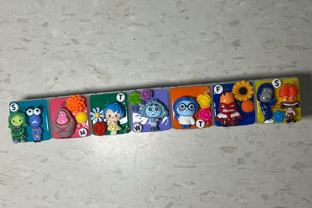 Large Weekly Pill Box inside Out Weekly Pill Case Organizer Travel Pill ...