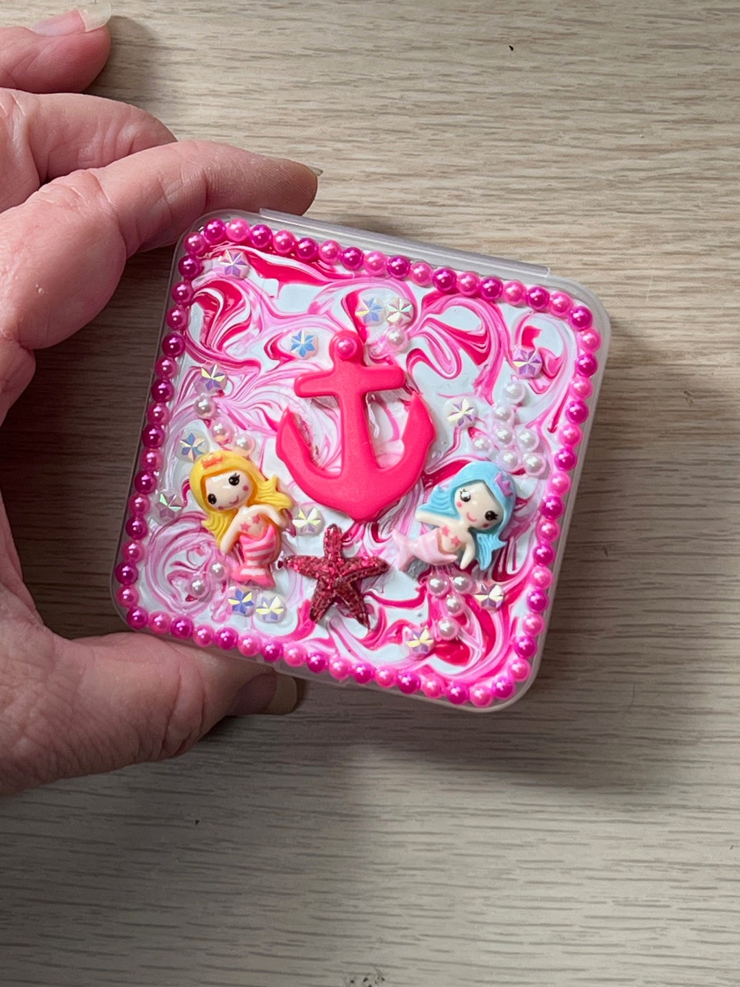 Embellished Hypo Pot Pink Swirl Mermaids Hypo Snacks Case Hypo Treats ...