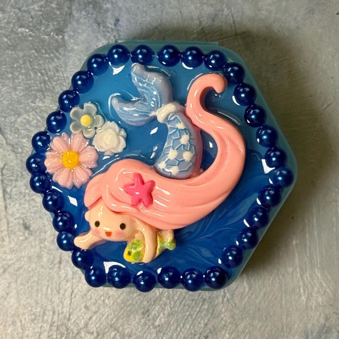 Magical Mermaid Pill Box: Hand-painted Mini Pill Case - Etsy