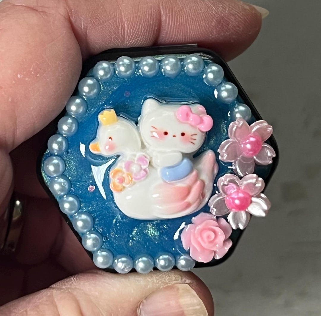 Hello Kitty Pill Box: Swan Ride Embellished Pill Case - Etsy
