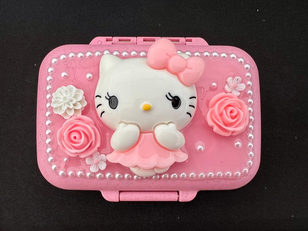Pocket Pharmacy “hello Kitty” Travel Pill Case • Pill Planner • Vitamin ...
