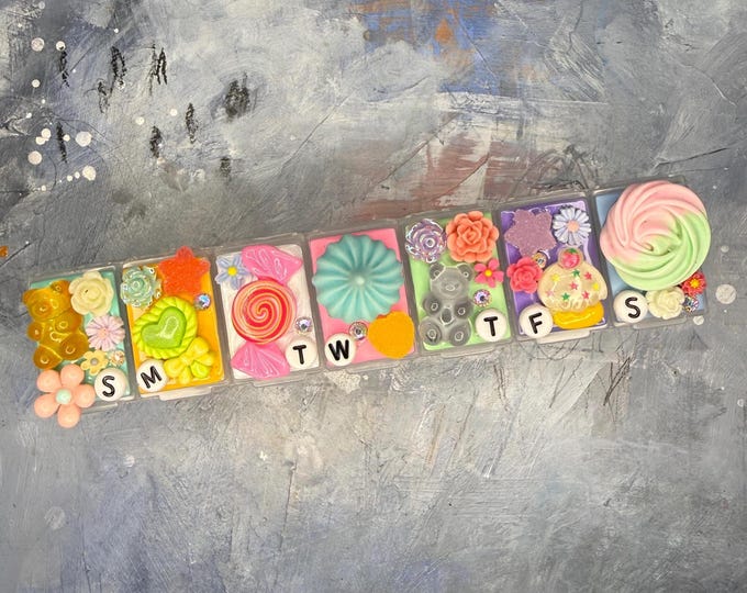 Sweet Treats 7-day Pill Organizer – Handmade Candy Dessert Theme - Etsy