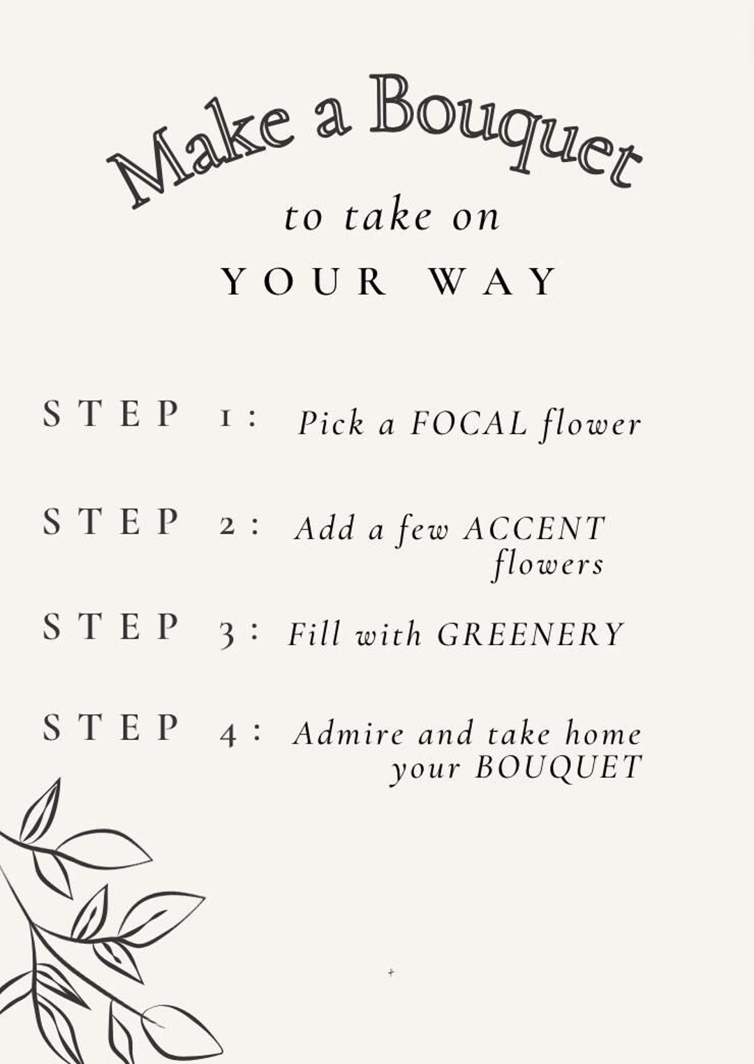 Flower Bar Sign Template - Etsy