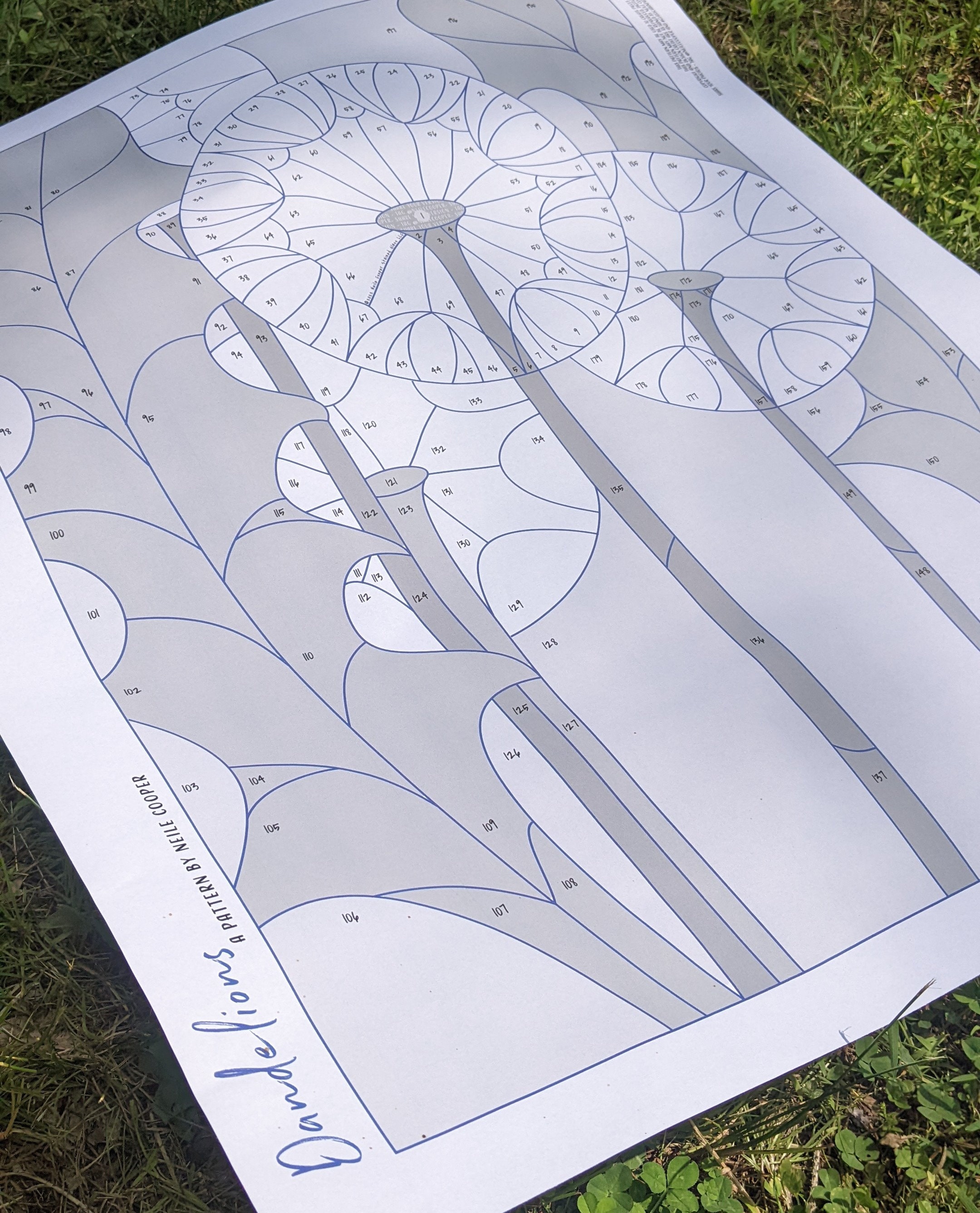 Paper Pattern - Stained Glass - Dandelions [puffball and Leaves Paper ...