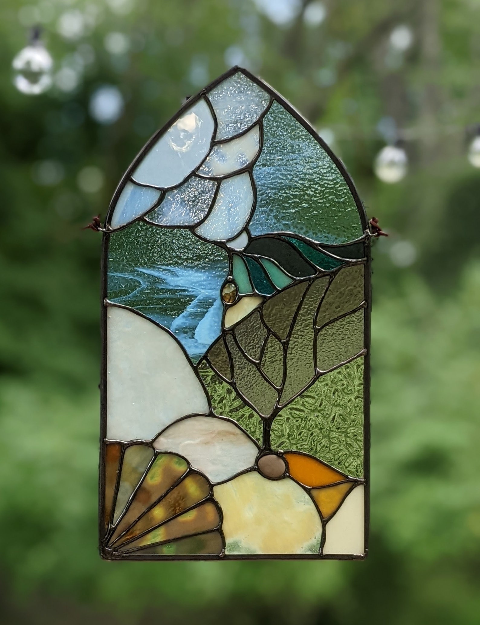 Pattern Seascape ocean Stained Glass Pattern - Etsy
