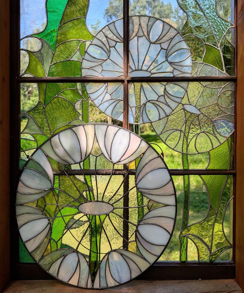 Paper Pattern - Stained Glass - Dandelions [puffball and Leaves Paper ...
