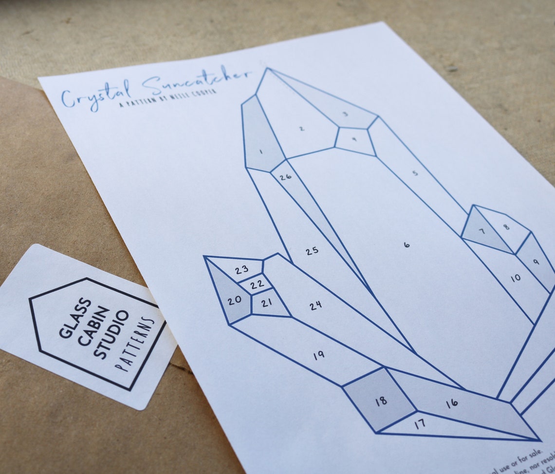 DIGITAL DOWNLOAD PATTERN Stained Glass Pattern Crystal - Etsy