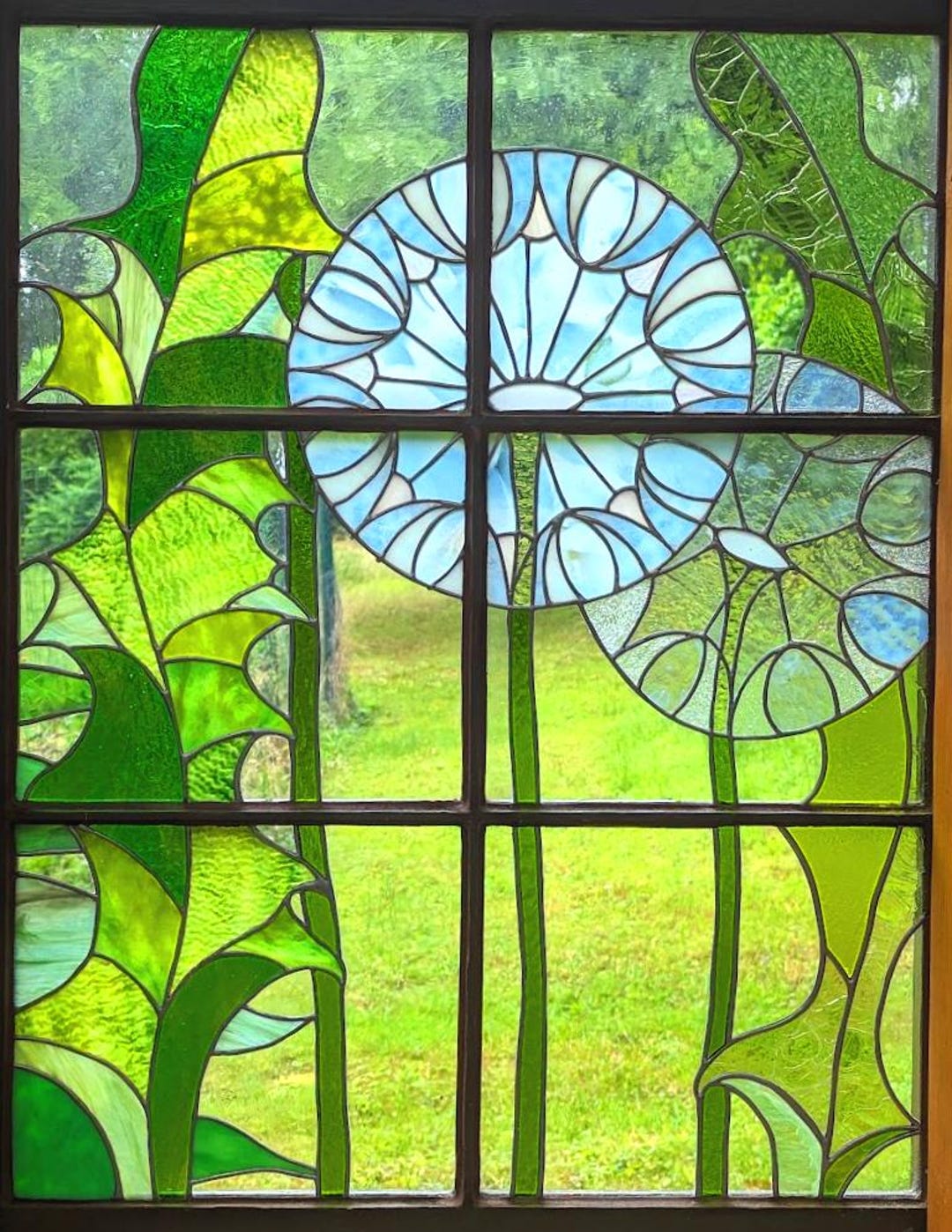 Download Pattern - Stained Glass - Dandelions [puffball and Leaves ...