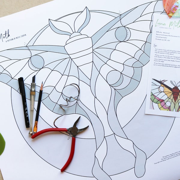 Moth Stained Glass - Etsy