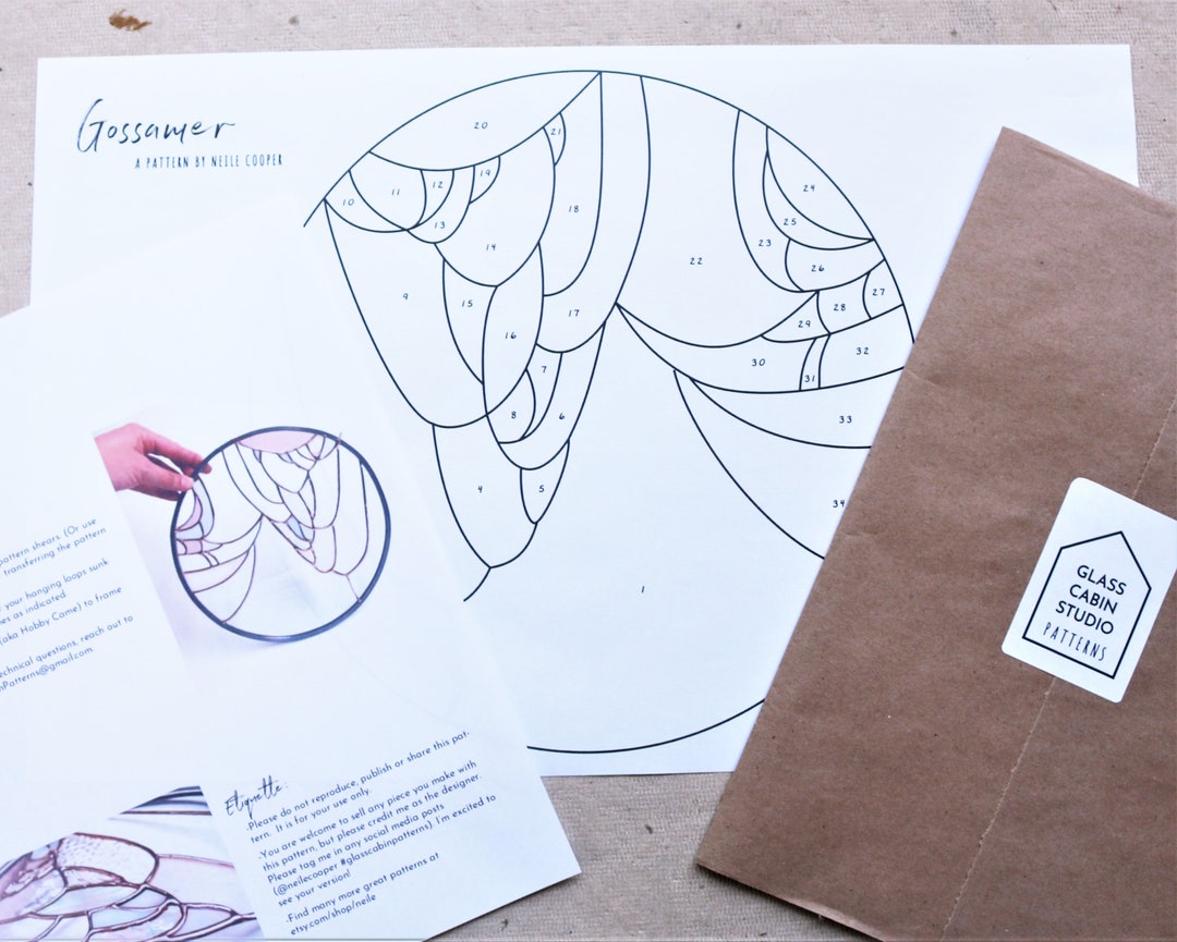 PATTERN - Stained Glass Pattern - Gossamer - Etsy