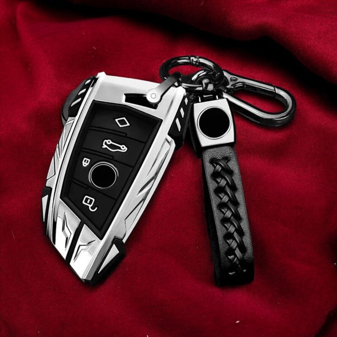 BMW Key Fob Cover, Carbon Fiber Style, Remote Key Case Shell in Black M ...